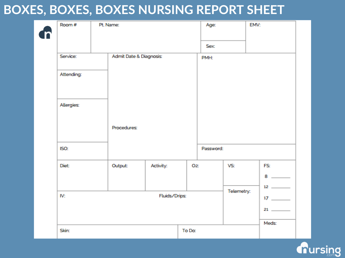 Ultimate Nursing Report Sheet Database & Free Downloads