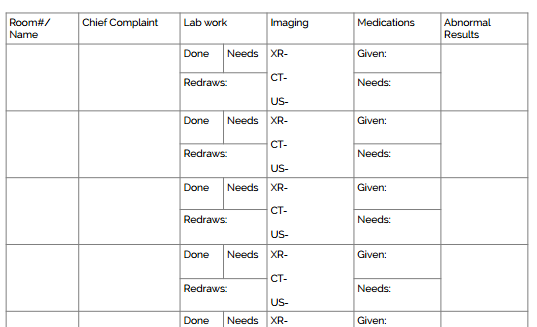 Ultimate Nursing Report Sheet Database & Free Downloads
